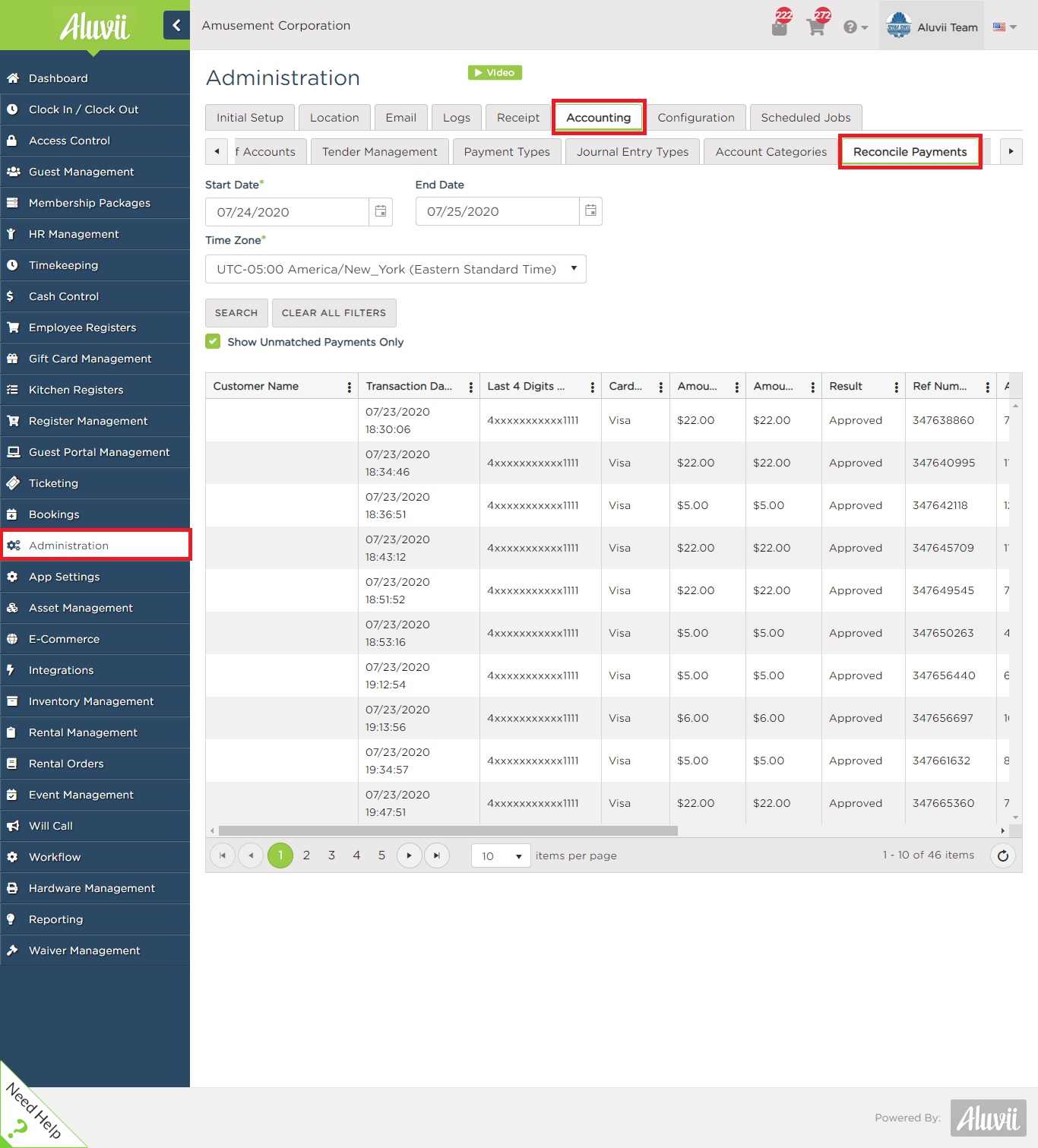 Reconcile Payments – Aluvii
