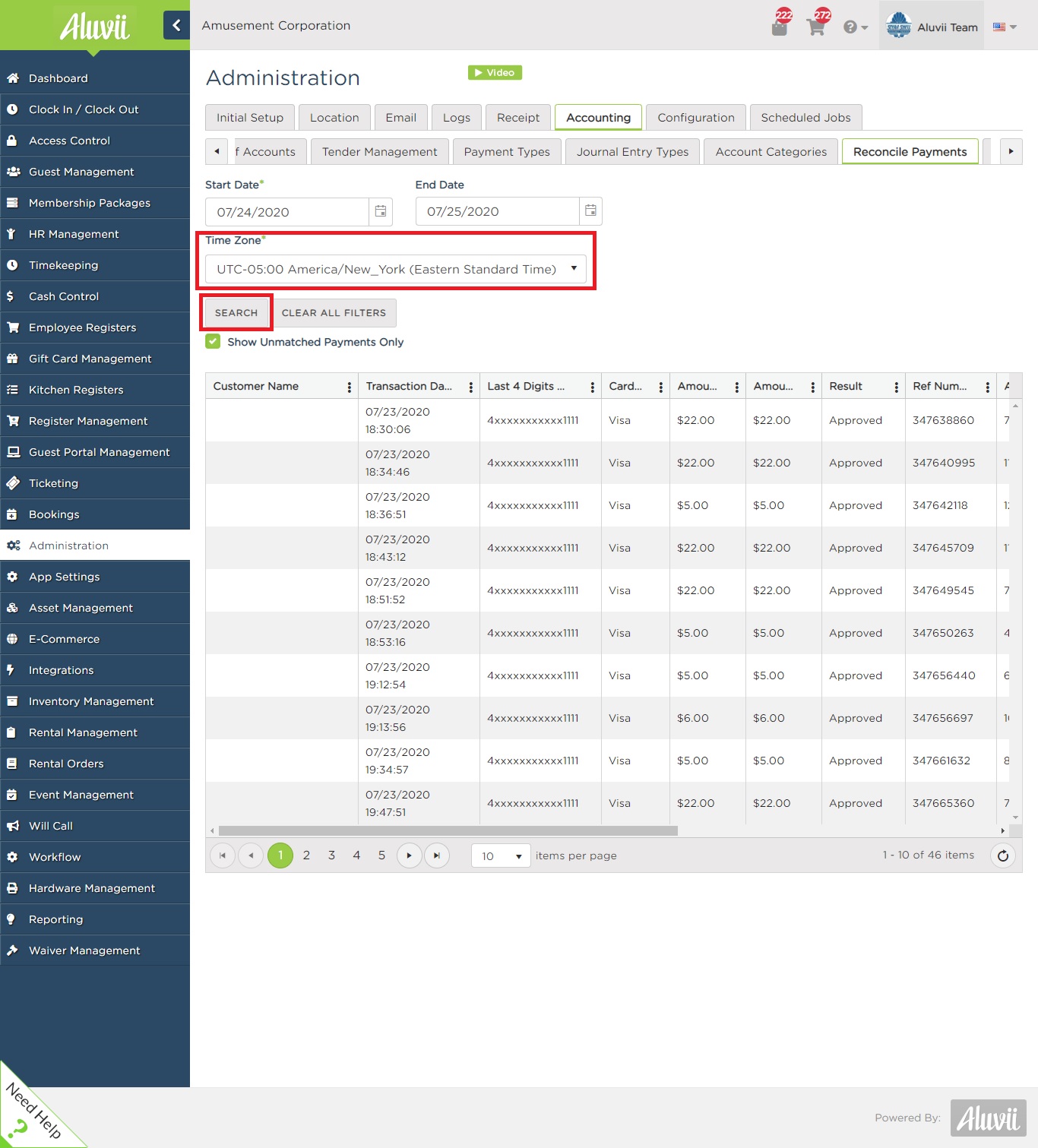 Reconcile Payments – Aluvii