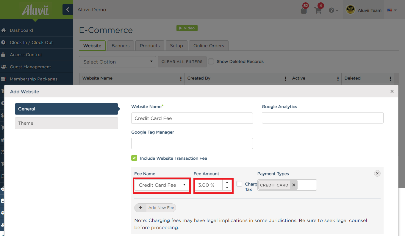 Adding Transaction Fees to Employees Register and Bookings – Aluvii