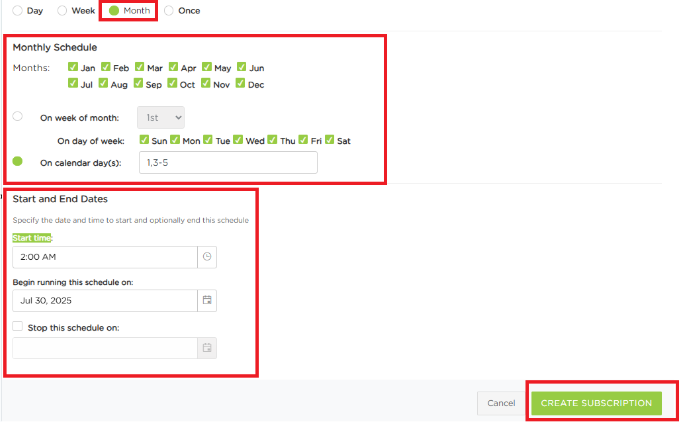 Creating/Managing Report Subscriptions – Aluvii